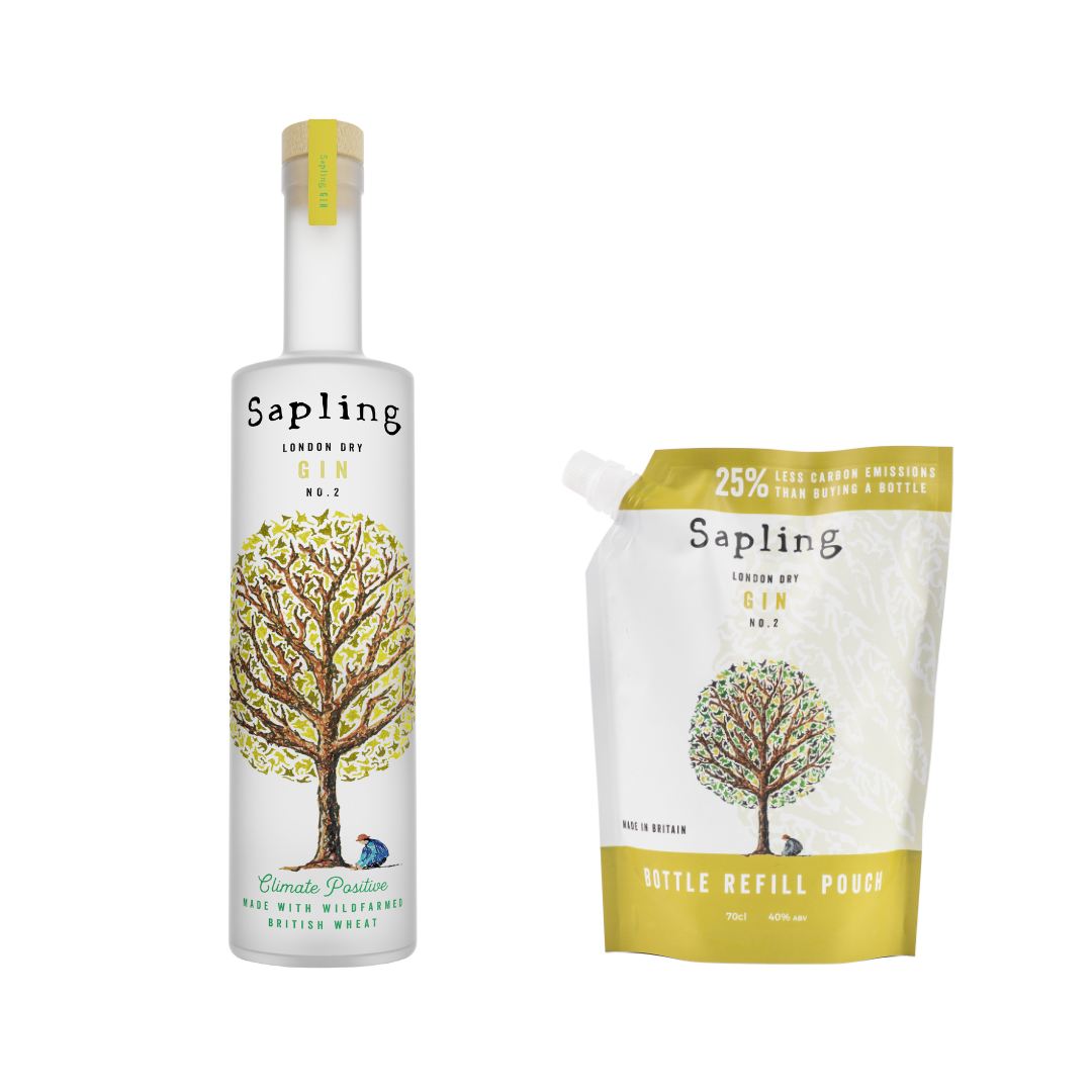 70cl Sapling Gin bottle & Refill pouch – Sapling Spirits