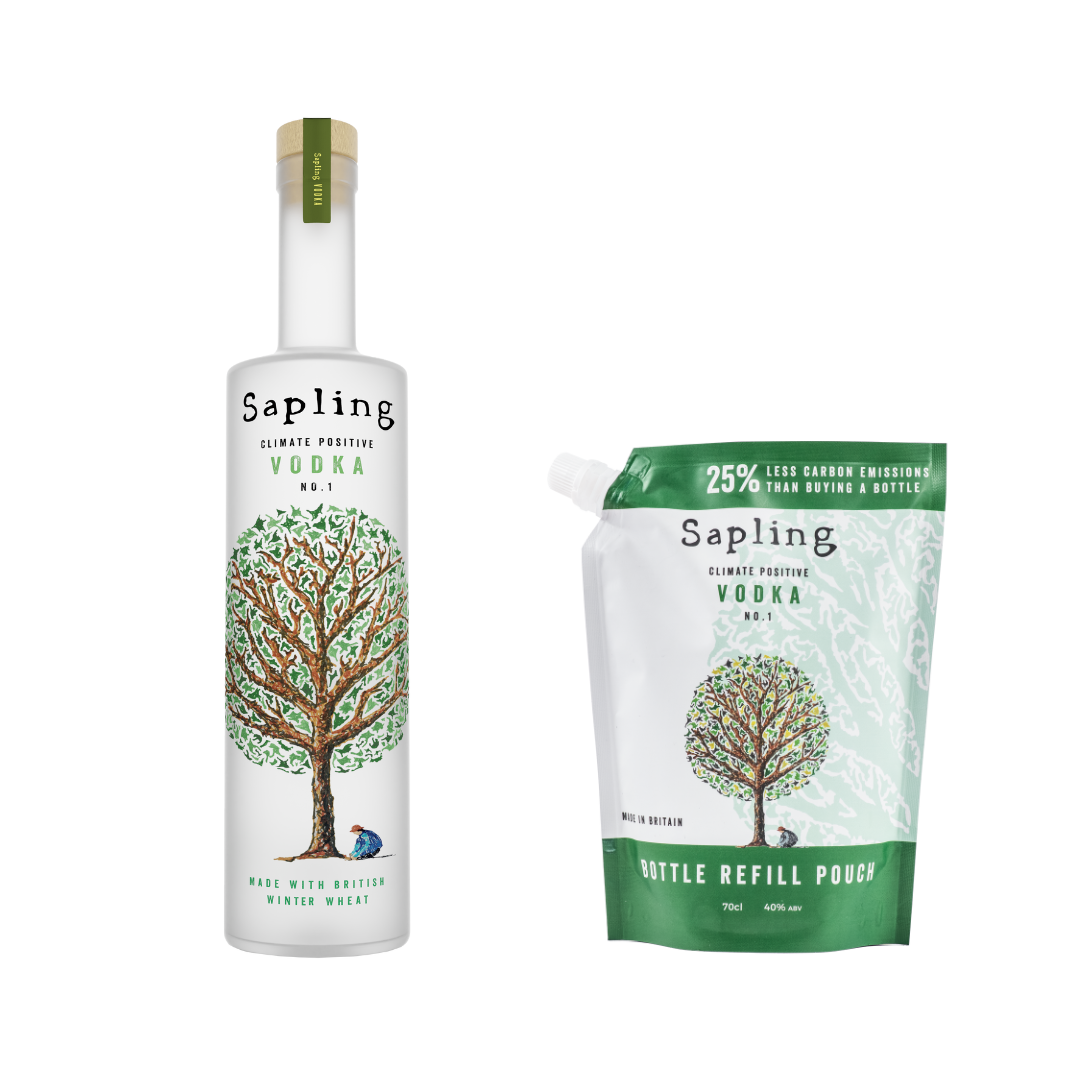 70cl Sapling Vodka bottle & Refill pouch – Sapling Spirits